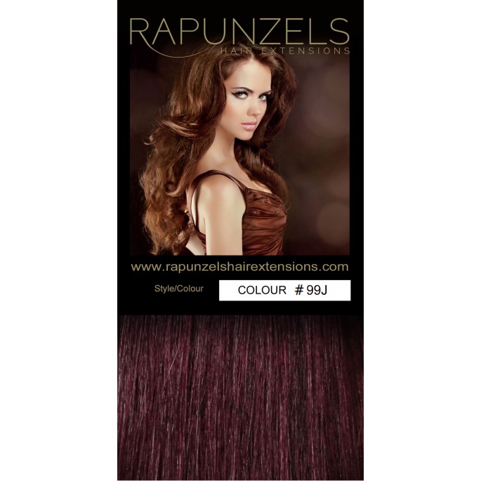 110 Gram 16" Hair Weave/Weft Colour #99J Cheryls Burgundy (Full Head)