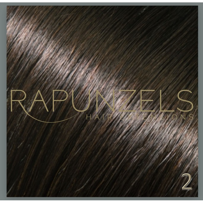 100 Gram 20" Clip In Hair Extensions Colour #2 Darkest Brown (7 p/c ...